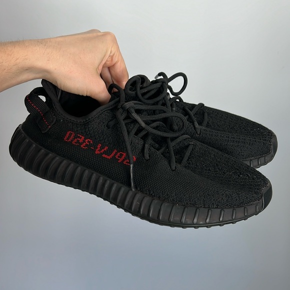 Yeezy | Shoes | Adidas Yeezy Boost 35 V2 Bred Black And Red Knit Low ...